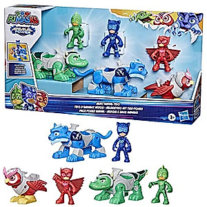 PJ Masks Animal Power Hero Animal Trio Playset, with 3 Toy Cars and Action Figures, Preschool Toys, Superhero Toys for 3 Year Old Boys and Girls and Up