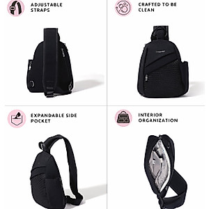 Baggallini Medium Sling Backpack - Lightweight Sling Bag with Convertible Adjustable Shoulder Strap
