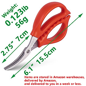 kitchen Seafood Scissors,Crab Lobster Leg Crackers and Seafood Tools for Lobster, crab, shrimp, vegetables and other cutting work 6.1 inch (Colorful 12)
