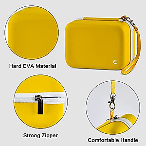 Case Compatible with PVO/ for Meer YG 300 1080P HD Outdoor Movie Mini Projectors, Portable LED Pico Video Projector Hard Travel Carrying Small Bags(Box Only)-Yellow