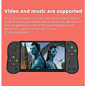 CZT New 5.1-inch Handle Appearance Video Handheld Game Console Portable Emulator Classic Arcade Retro Gaming Game Device System Built-in 12000 Games mp3 mp4 (Black)