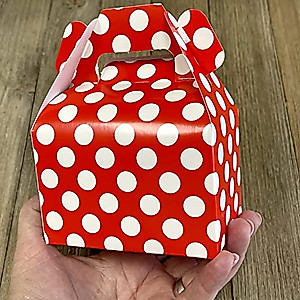 Outside the Box Papers Red Black and White Paper MINI Gable Favor Boxes- Ladybug Theme - Polka Dot - 24 Count PLEASE READ MEASUREMENTS AND VIEW ALL PICTURES