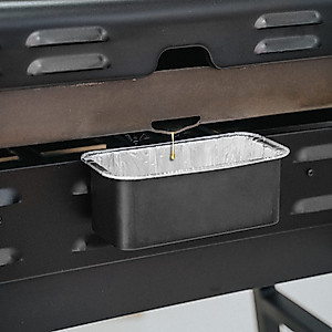 Stanbroil Griddle Grease Cup Tray Holder Catcher Pan with 10 Pack Aluminum Drip Pans Rear Grease Cup Liners for Blackstone 17", 22", 28", 36" Griddles