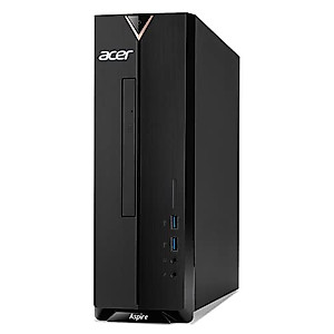 Acer Aspire XC-830-UA91 Desktop | Intel Celeron J4125 Quad-Core Processor (Up to 2.7GHz) | 8GB 2400MHz DDR4 | 256GB NVMe M.2 SSD | 8X DVD | Wi-Fi 5 | Bluetooth 4.2 LE | Windows 10 Home