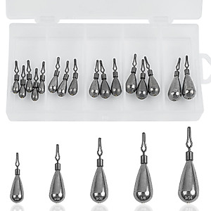 Tungsten Drop Shot Weights Fishing Weights Sinkers kit Tungsten Fishing Sinkers Swivels for Drop Shot Rig Bass Freshwater Saltwater Tackle Box