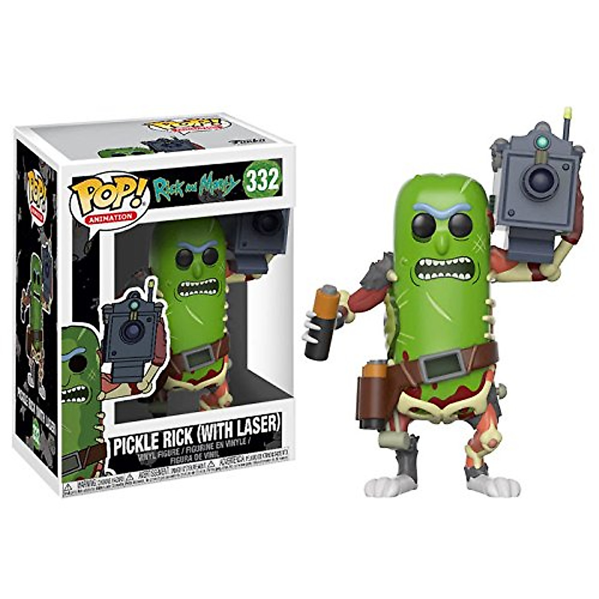 Funko Pop Animation Rick & Morty Pickle Rick, Pickle Rick (w/Laser) Vinyl Figures SET