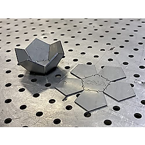 Welding Kit - Folding Pentagon Ball (Dodecahedron) - 2 Inch Sides - 11 Gauge (1/8" Thick) - Mild Steel - Practice Weld with MIG, TIG, Gas, Arc, Stick and Wirefeed (other, 2")