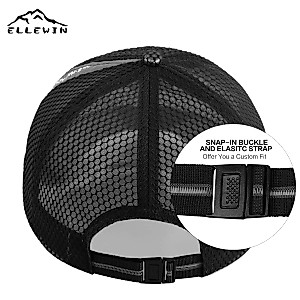 ELLEWIN Unisex Breathable Full Mesh Baseball Cap Quick Dry Running hat Lightweight Cooling Water Sports Hat