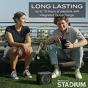 Rocksteady Stadium Portable Bluetooth 4 Speaker and Subwoofer Combo - Includes 4 Speakers + 1 Subwoofer - Up to 100 Foot Range - Up to 16 Hour Battery Life