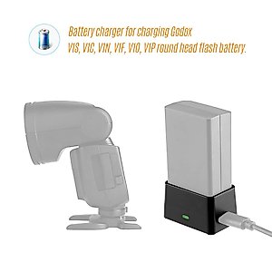 Godox VC26 USB Battery Charger DC 5V Input DC 8.4V Output for Charging Godox V1S V1C V1N V1F V1O V1P Round Head Flash Battery