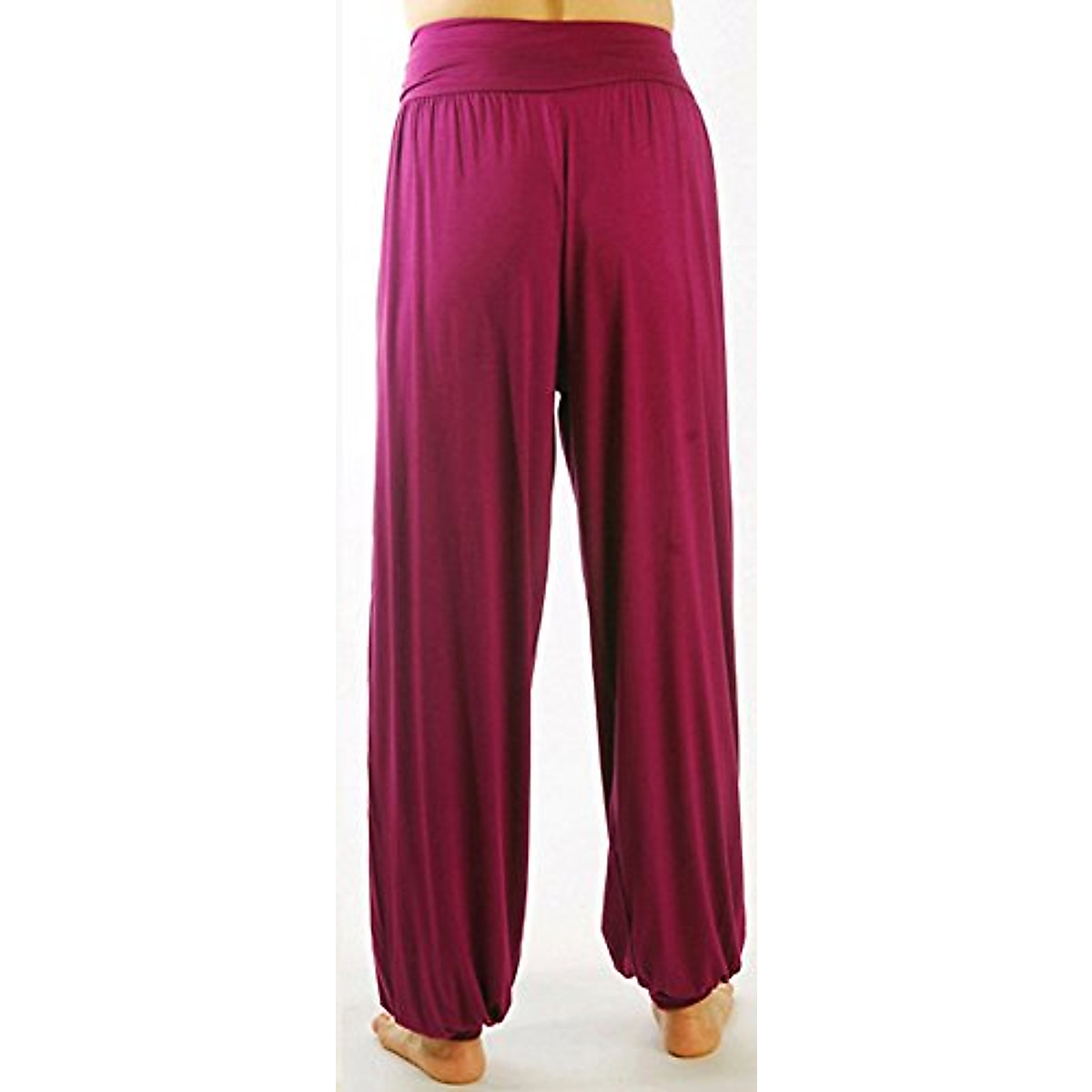 AvaCostume Womens Modal Cotton Soft Yoga Sports Dance Harem Pants, XL, Fuchsia
