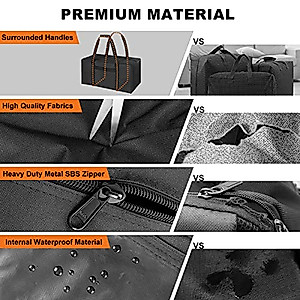 COOLBEBE 24" Sports Duffle Bag - 53L Travel Duffel Tote Bag with Upgrade Zipper Weekender Overnight, Durable & Water Resistant, Camping duffle Black