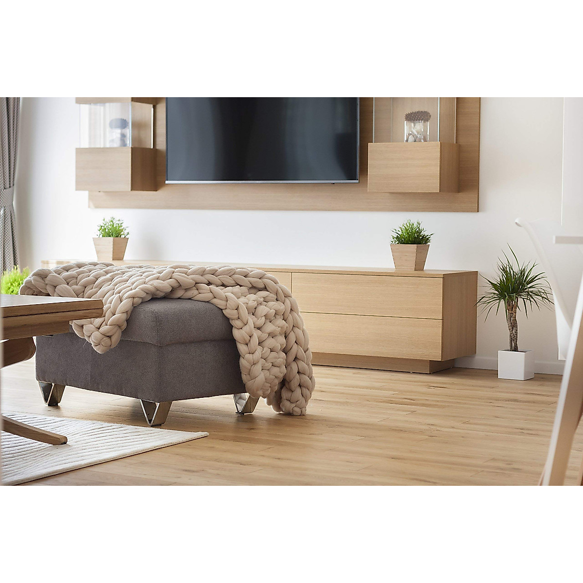 Merino wool blanket, Chunky knit blanket, Giant blanket, Chunky knit throw, Arm knitted blanket, Throw blanket