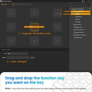 AIRUSAN One-Handed Mechanical Keyboard, RGB LED Backlit Macro Keyboard, 9 Fully Programmable Keys Support One-Click Start,Hotkeys,NKRO,Fully Programmable Keys for Work & Daily Study