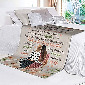 Mubpean Sister in Law Gifts Blanket - Sister in Law Birthday Gifts - Gifts for Sister in Law - Birthday Gifts for Sister in Law - Sister in Law Gifts for Women - Bonus Sister Gifts Blankets 60"x 50"