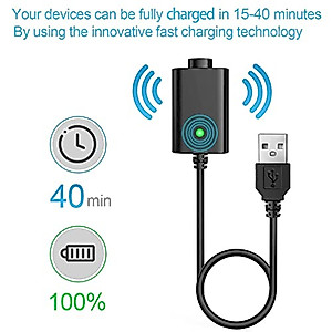 Dab Pen Charger USB Thread Cable, Smart Rechargeable Adapter Device with LED Indicators Over-Charge Protection Electronic