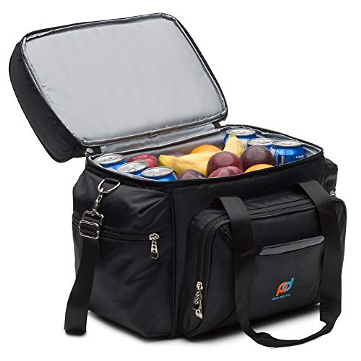 XXX-Extra Large Multiple Meals Cooler Bag (14x13x9.5 in) with Leakproof Hard Liner Bucket. Two Insulated Compartment, Heavy Duty 1680D Fabric, Thick Insulation, Reinforced Stiches, Durable Zipper.