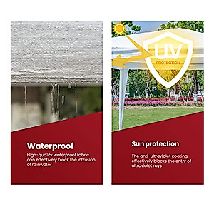 10x10 Gazebo Waterproof Outdoor Canopy Patio Tent Party Tent for Wedding BBQ Cater