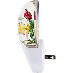 Jasco Tropical Aqualites LED Night, Plug-in, Color Changing, Light Sensing, Auto On/Off, Energy Efficient, Features Soothing Oceanic Image of Coral Reef and Clown Fish, 10908