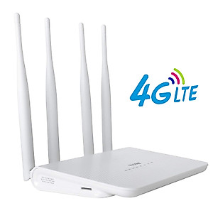 TUOSHI N300 WiFi Unlocked 4G LTE Modem Router with SIM Card Slot, 300Mbps WiFi, LTE Cat4, EC25-AF Qualcomm Chipset, 5dBi High Gain Antennas, Plug and Play, LT15F