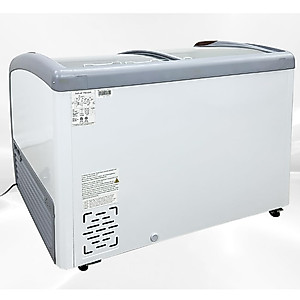 Chest Freezer Glass Door slide Commercial Ice Cream Freezer 49" White Stand Alone Curve Display Top w/Storage Baskets - 13 Cu.Ft…XS-360YXL