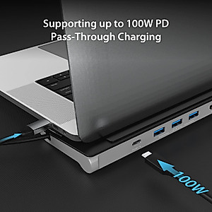 j5create USB-C 4K HDMI Docking Station (9-in-1), 4K HDMI, 5Gbps USB-A x3, Card Reader, PD 100W, Gigabit Ethernet, Combo Audio Jack, for MacBook, and Windows USB-C Laptop (JCD533)