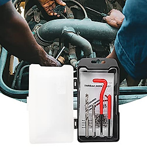 ERYUE Thread Kit, 25Pcs M6 x 1.0 Thread Kit Helicoil Compatible 6mm Damaged Threads