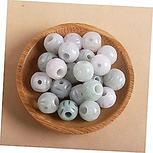 KJHBV 5pcs Glassine Colorful Beads Circle Beads Glass Spacer Bead Crystal String Beads Gemstone Beads Beading Jewelry Set Craft Beads Kit Jewelery Making Beads Pendant Scattered Beads