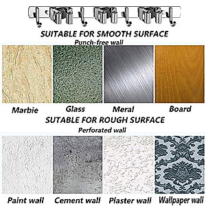 Broom Mop Holder Heavy Duty Wall Mount Stainless Steel Wall Mounted Storage Organizer Tools Hanger with 3 Racks 4 Hooks for Lanudry Garage Kitchen Bathroom Closet Office Garden (2 PCS)