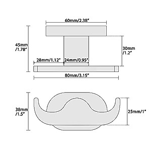 Alise Towel Hook Bathroom Double Robe Hooks Wall Mount Towel Holder Hanger Storage,GKL8502LS-2P SUS304 Stainless Steel Brushed Nickel Pack of 2