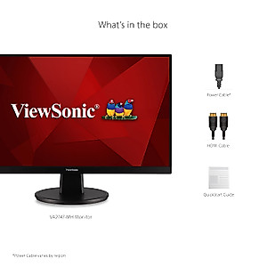 ViewSonic VA2747-MH 27 Inch Full HD 1080p Monitor with FreeSync, 100Hz, Ultra-Thin Bezel, Eye Care, HDMI, VGA (Renewed)