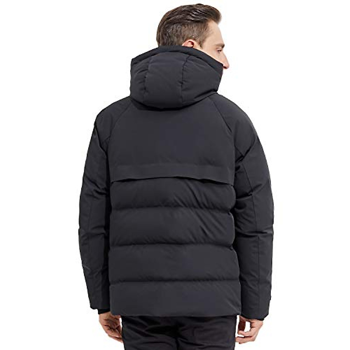 Orolay Men's Down Jacket with Adjustable Hood Black XX-Large