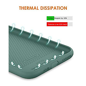 DTTO Compatible with iPhone 11 Pro Case, [Romance Series] Full Covered Silicone Cover [Enhanced Camera and Screen Protection] with Honeycomb Grid Cushion for iPhone 11 Pro 5.8" 2019,Midnight Green