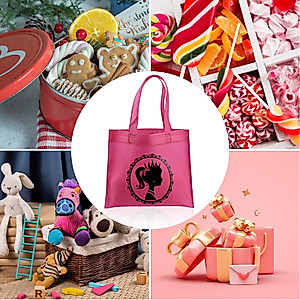 XUWAIDSGN 24 Princess Goodie Bags - Cute Rose Red Party Favor Bags With Handles for Girls' Birthday & Shower Parties