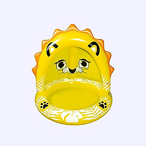 Poolmaster Inflatable Swimming Pool Kiddie Pool with Sun Shade, Baby Lion