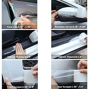 Universal Car Door’s Collision-Proof Strips Car Door Edge Guards Anti-Collision Adhesive Strip Invisible Transparent Bumper, Scratch-Resistant Body, Protect Car Door, Rear Bumper(33Ft x 2.8In)