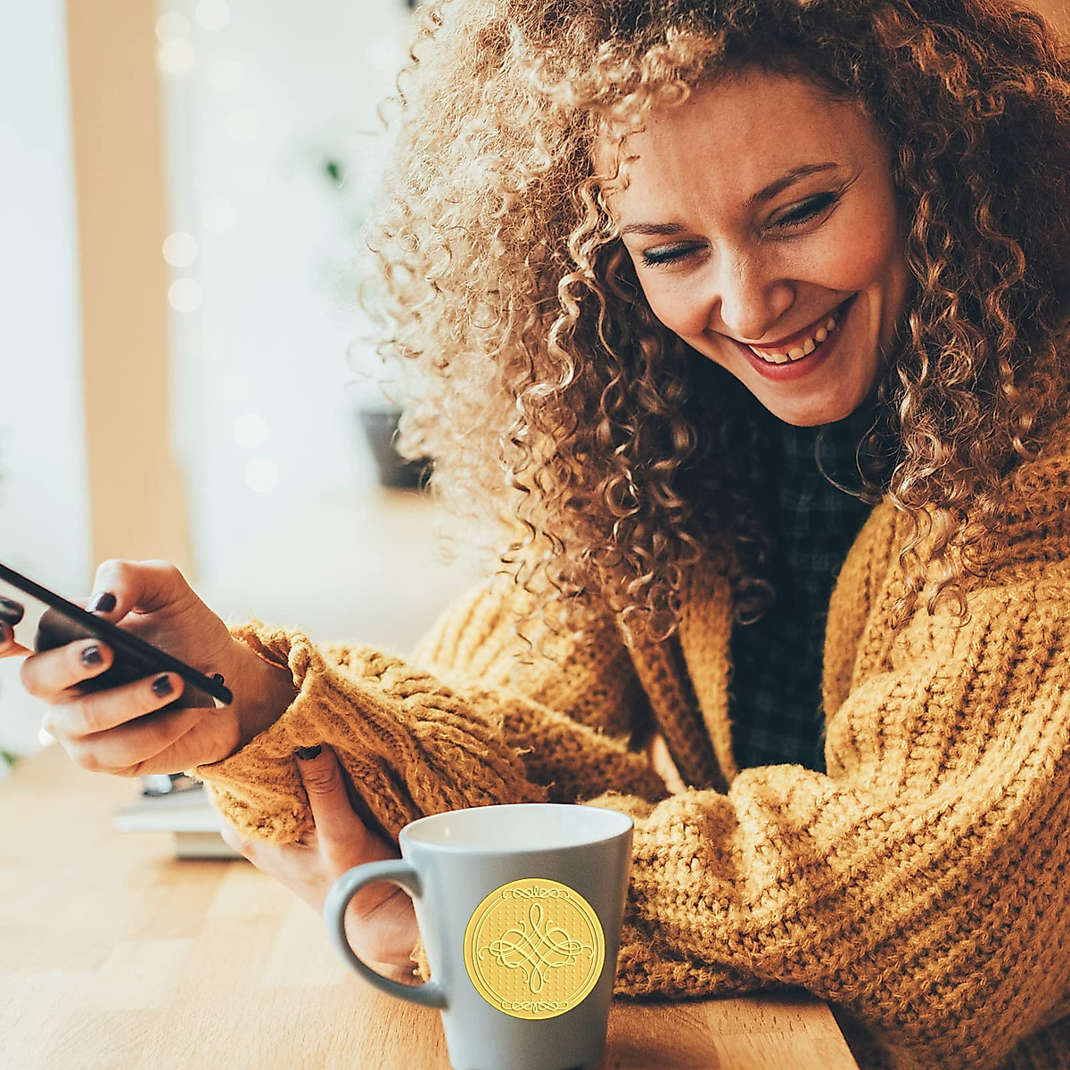 CRASPIRE 2 Inch Gold Embossed Envelope Seals Stickers Pattern 100pcs Adhesive Embossed Foil Seals Stickers Label for Wedding Invitations Gift Packaging