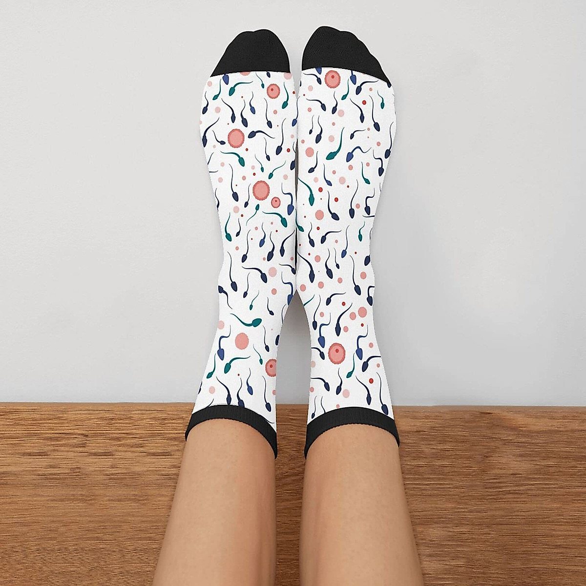 Egg Tadpole Socks For Men Women Funny Novelty Crazy Crew Socks
