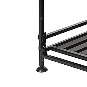 Organize It All 2 Tier Shoe Rack, Dimensions: 25.12 x 11.42 x 17.01, Stackable, Home Organization, Great for Closets, Bedroom, Freestanding, Easy Assembly, Espresso
