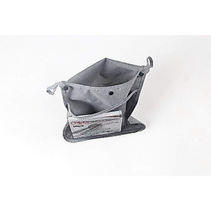 Eunika Baby Stroller Organizer Storage Bag (3 Pcs), Kid Stroller Accessories Travel Hanging, Snap Button Dual Layered Pocket Pram Accessories, Free Gifts Stroller Hooks Black Stroller Mesh Bag