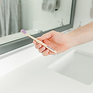 Grow Forward Premium Bamboo Toothbrushes Soft Bristles Toothbrushes - Manual Toothbrush Pack of 8 - Aesthetic Wooden Look - Natural Eco Friendly Sustainable Biodegradable Adult Tooth Brush