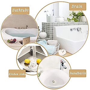 CICITOYWO Bath Tub Drain Stoppers, 4 Pieces Sink Bathtub Plug Rubber Kitchen Bathroom Laundry Bar Water Stopper Seal with Hanging Ring for Shower Faucet Cover Pool Plugs and Caps