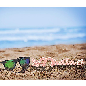 LoEnMe Jewelry Genevieve Name Necklace of Rose Gold Plated Custom Made with Arrow Love Heart Sterling Silver Personalized Bridesmaid Gift