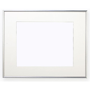 Silver Picture Frame for 11 x 14 Prints with Removable White Mat, Eliminate The Mat to Display a 16 x 20 Poster, for Wall Mount Use - Aluminum Frame with Clear Plastic Lens