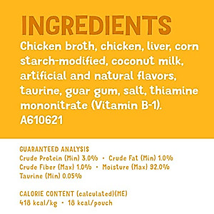 Purina Friskies Pureed Cat Food Topper, Lil’ Shakes With Enticing Chicken - (16) 1.55 oz. Pouches