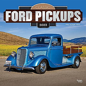 Classic Ford Pickups OFFICIAL | 2023 12 x 24 Inch Monthly Square Wall Calendar | Foil Stamped Cover | BrownTrout | Motor Truck