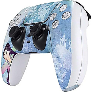 Skinit Decal Gaming Skin Compatible with PS5 and Compatible with PS5 Digital Edition DualSense Controller - Officially Licensed Disney Mulan in Training Design