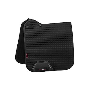 LeMieux Dressage Cotton Square Saddle Pad - English Saddle Pads for Horses - Equestrian Riding Equipment and Accessories (Black - Large)