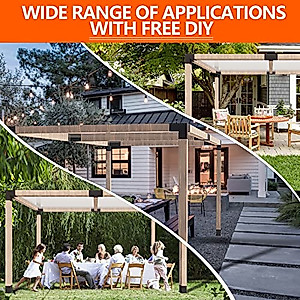 ITeVe.GD Pergola DIY Kit,2 Pcs 4-Way Right Angle Corner Brackets Elevated Wood Stand with Screws for 4"x4"(Inner Size:3.5"x3.5") Wood Beams,Pergola,Garden,Lumber&Metal Gazebo……