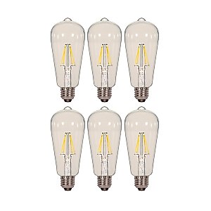 Satco S9581 6.5ST19/CL/LED/E26/27K/120V (6 - Pack)